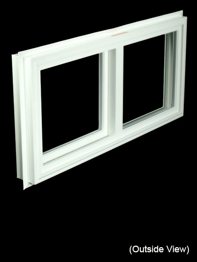 32 x 15-1/4 White PVC Gliding Windows (NVSS3216W)
