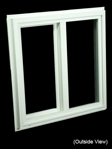 23-1/2 x 23-1/2 White PVC Insulated Gliding Window (NVSS2424W)
