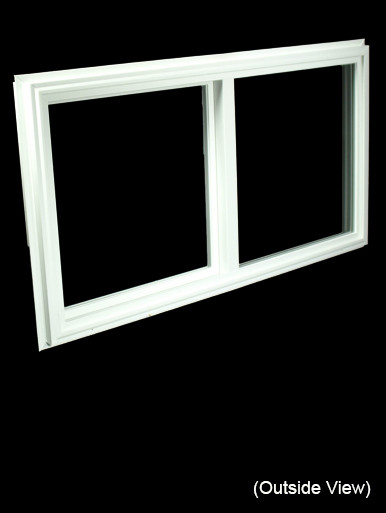 43 x 23-1/4 White PVC Insulated Gliding Window (NVSS4324W)