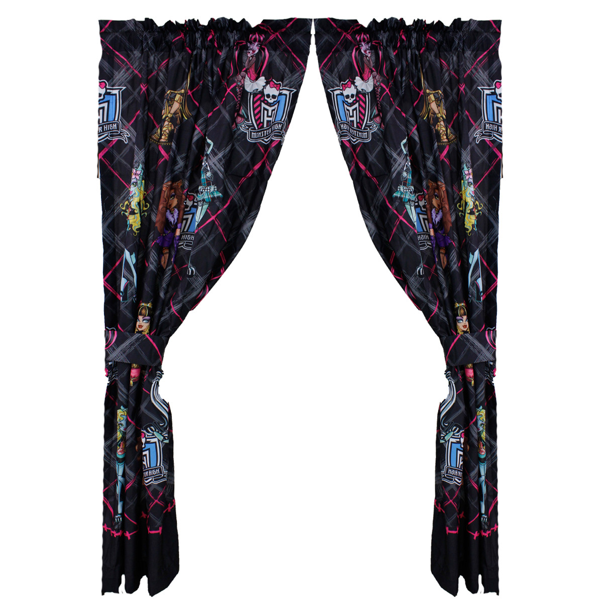 Monster High Curtain Set Right to Fright Window Panels - ameribaba