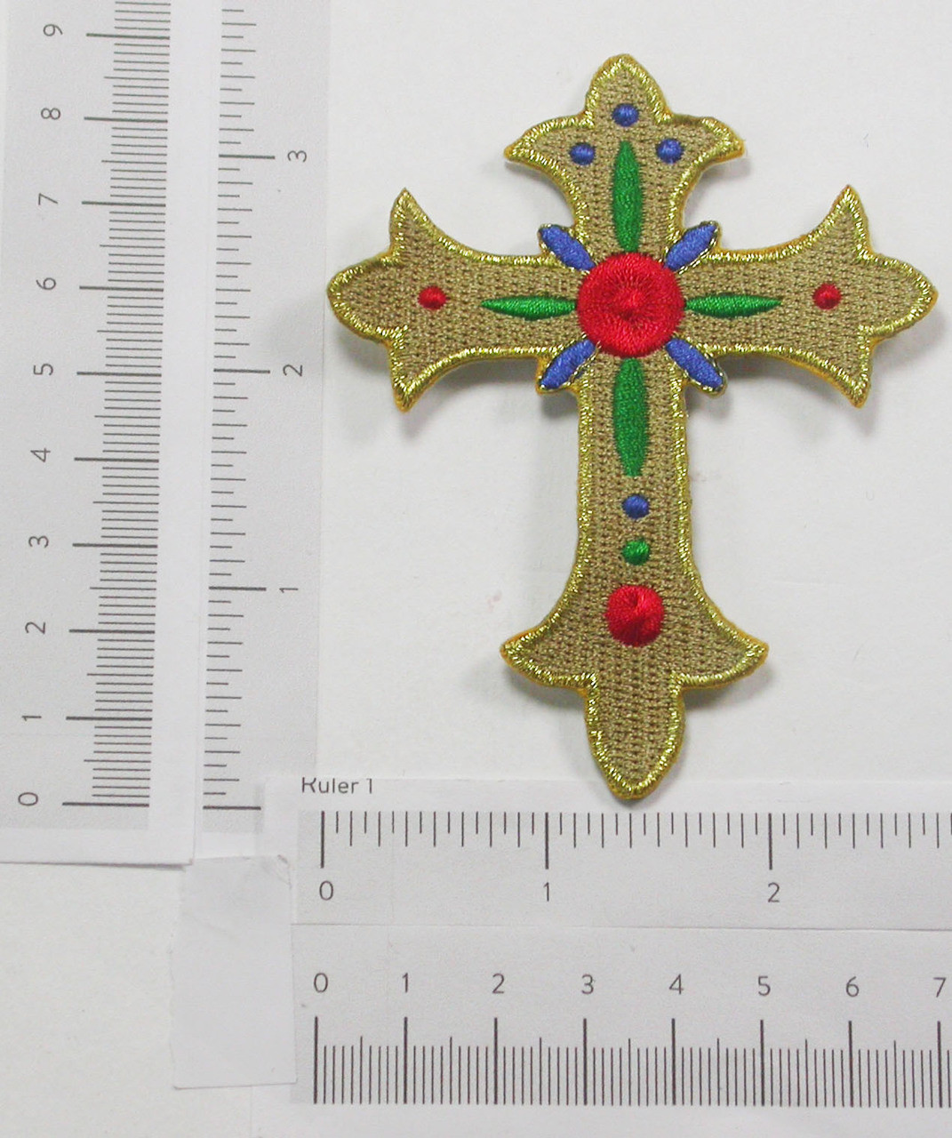 Iron On Patch Applique - Cross - PATCHWORK PANDA LLC