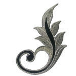 Iron On Patch Applique - Eagle Metallic Silver 2" - PATCHWORK PANDA LLC