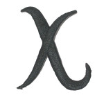 Iron On Patch Applique - Script Letter Black Q - PATCHWORK PANDA LLC