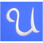 Iron On Patch Applique - Script Red Letter D - PATCHWORK PANDA LLC