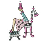 Iron On Patch Applique - Bow Calico - PATCHWORK PANDA LLC