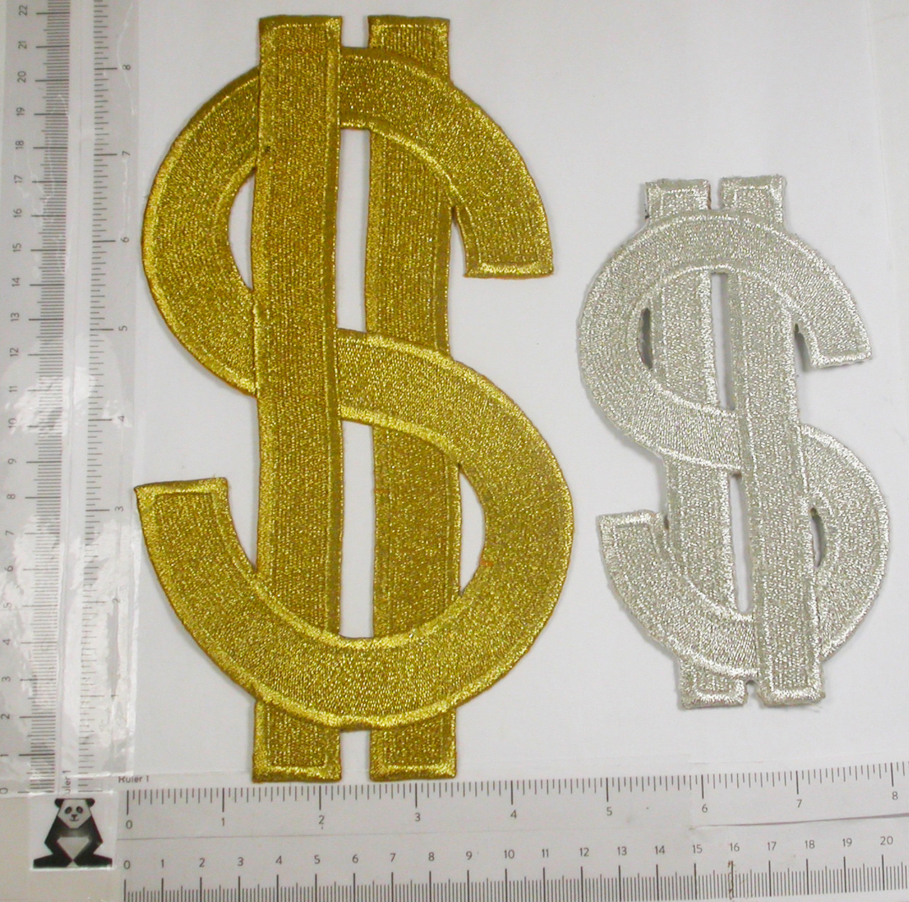 Iron On Patch Applique Dollar Sign Colors Giant Sizes Patchwork Panda Llc