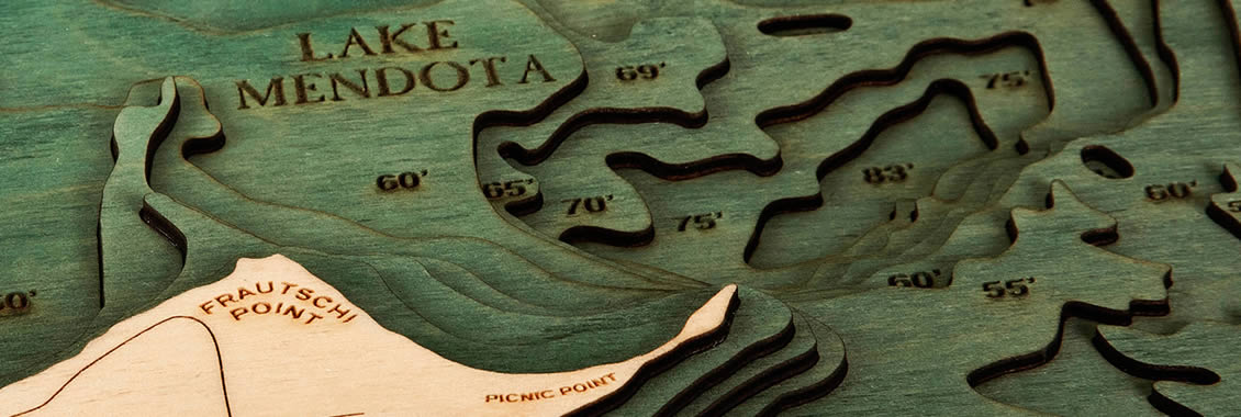 Nautical Wood Maps | Great Lakes, Cape Cod, Chesapeake, San Juan