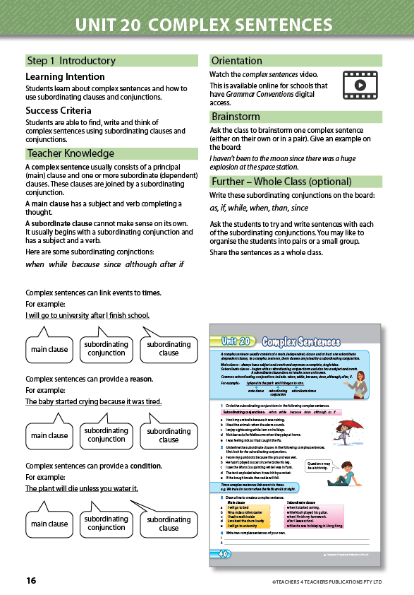 Grammar Conventions - Teachers 4 Teachers Publications Pty Ltd