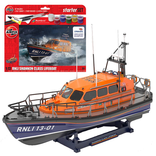 Airfix A55015 Starter Set RNLI Shannon Class Lifeboat 1 72 Model Kit Jadlam Toys Models Buy Toys Models Online