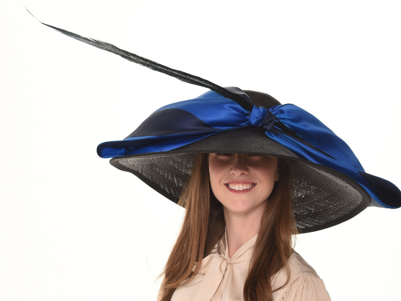 Hillary Stripe Derby Hat by Christine Moore - Berkeley Hat Company