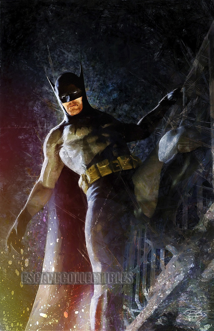 The Batman Perch Signed Print Matte Daniel Murray - Escape Collectibles ...