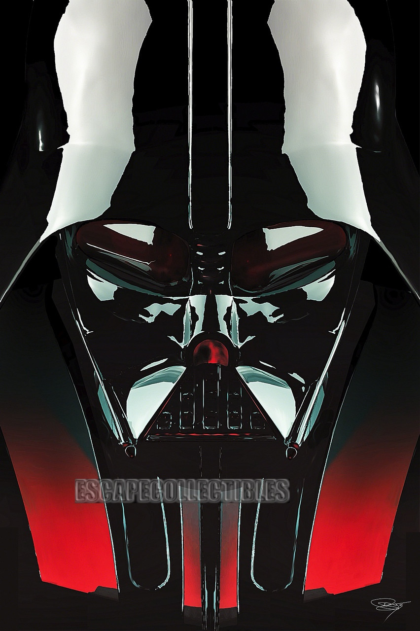 Darth Vader Portrait Signed Print Pearl Metallic Daniel Murray - Escape ...