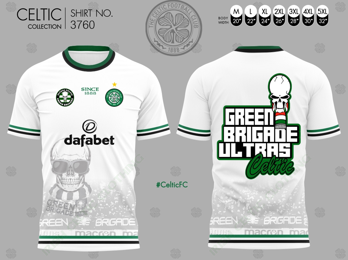 CELTIC GREEN BRIGADE TSHIRT #3760 - irish and celtic clothing