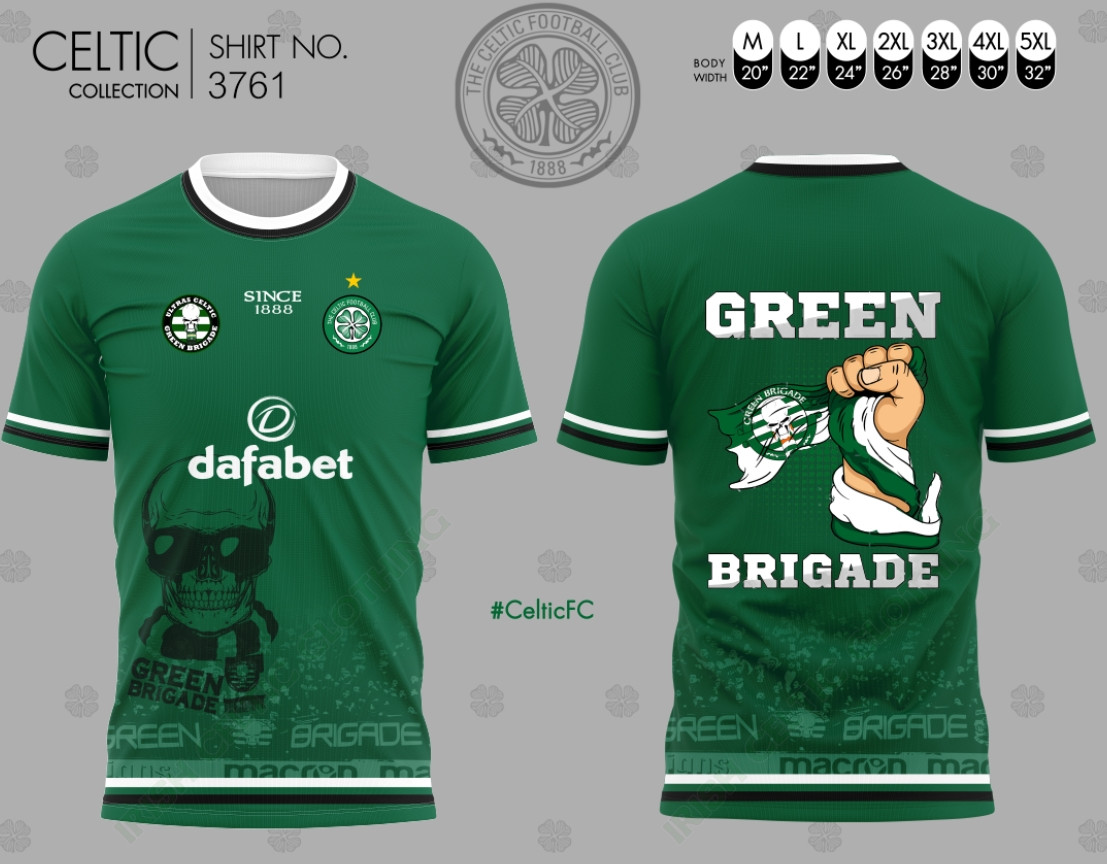 CELTIC GREEN BRIGADE TSHIRT #3761 - irish and celtic clothing