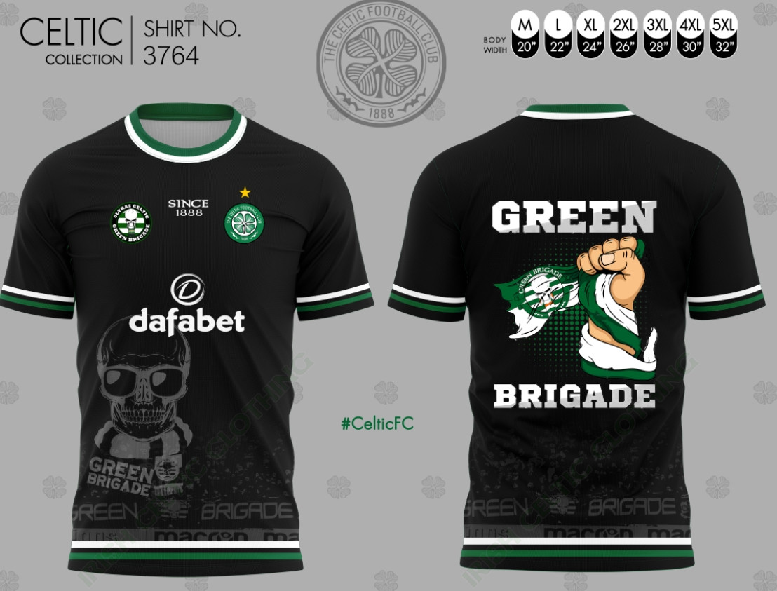 CELTIC GREEN BRIGADE TSHIRT #3764 - irish and celtic clothing