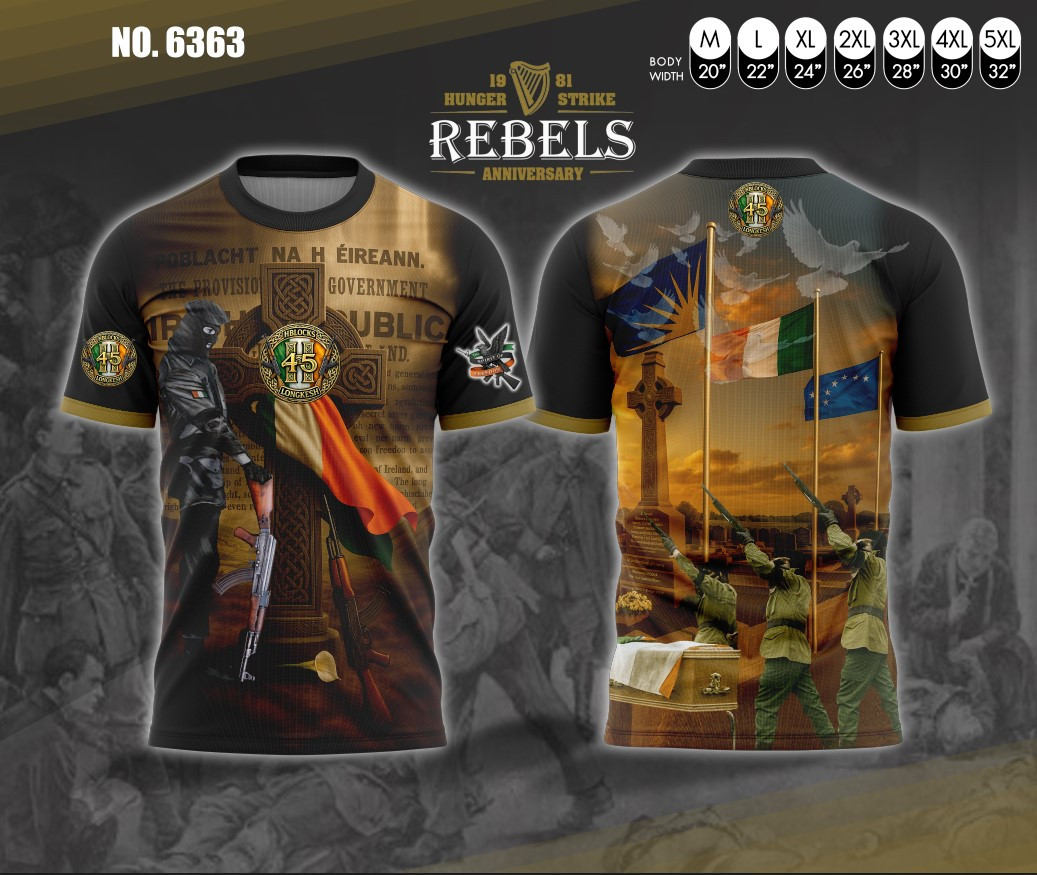 GUN MAN 45TH HUNGER STRIKE ANNIVERSARY - irish and celtic clothing