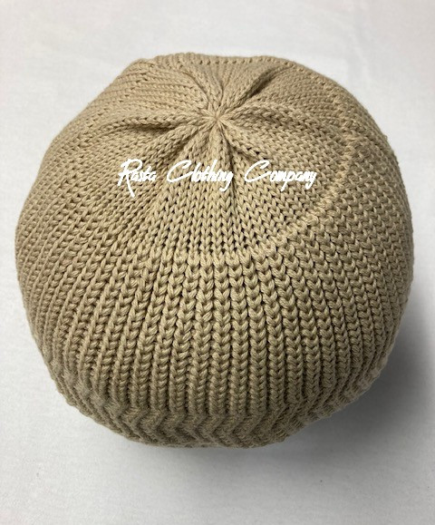 Knitted Large Without Peak Hat - Khaki - Rasta Clothing Company
