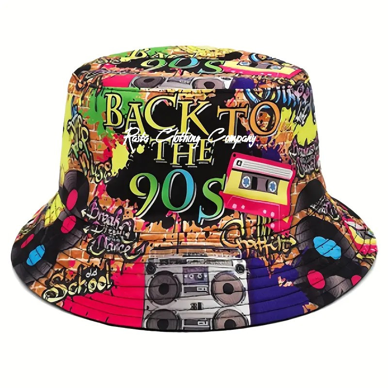 90s Style : Bucket Hat (Reversible) - Rasta Clothing Company