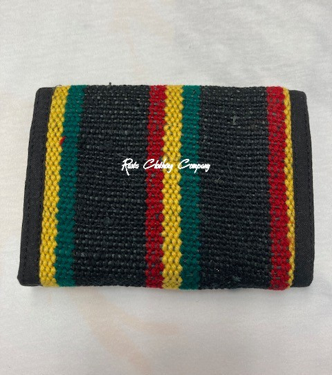 Rasta - Hemp & Cotton : Tri-Fold Wallet (Black/Colors) - Rasta Clothing ...