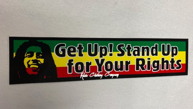 Rasta - Get Up Stand Up For Your Rights : Sticker - Rasta Clothing Company