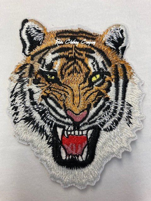 Fierce Tiger Face : Embroidered Patch - Rasta Clothing Company