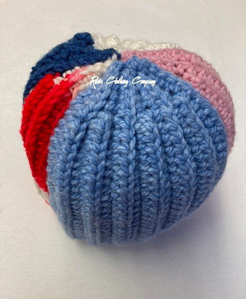 Authentic JBloc Custom Knitted Rasta Tam - Blue/Red/White (Large ...