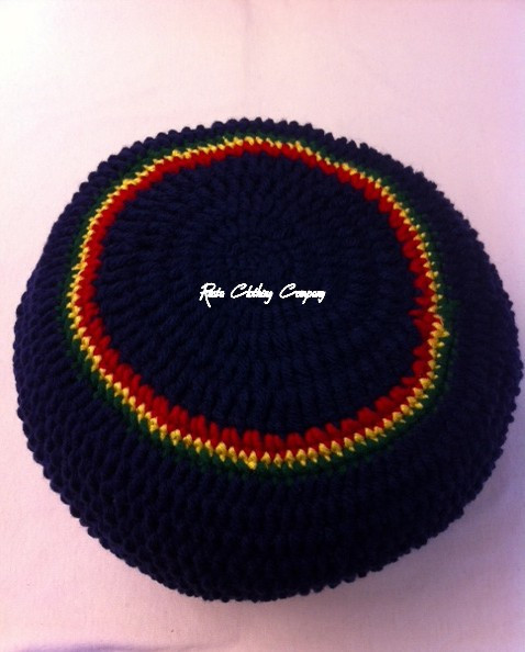 Authentic V2 Custom Knitted Rasta Tam - Blue (Large) 2 - Rasta Clothing ...