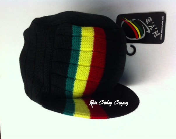 Knitted Rasta Army Style : Cap (Black) - Rasta Clothing Company