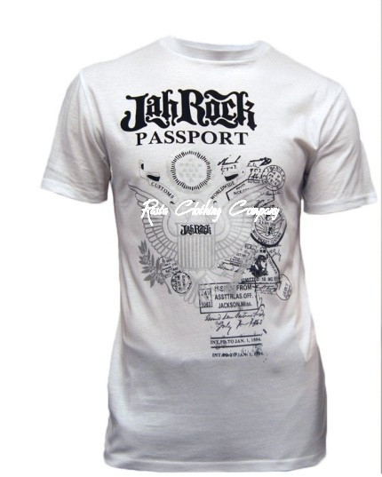 Jah Rock : Passport - T Shirt (White) - Rasta Clothing Company