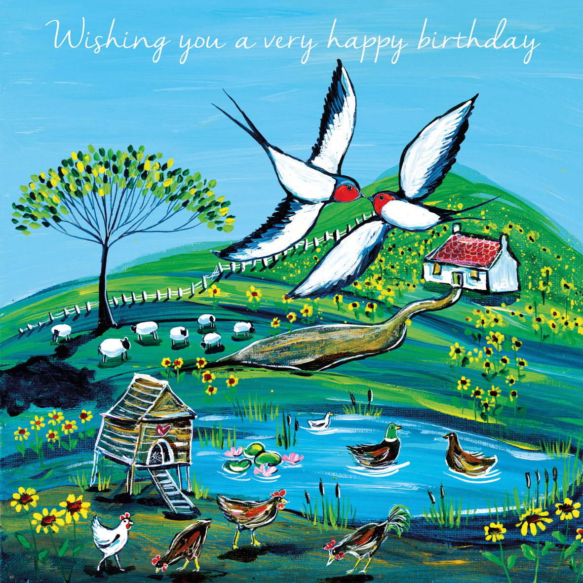 KA82614HB - On the Wing - Happy Birthday (6 bagged birthday cards ...