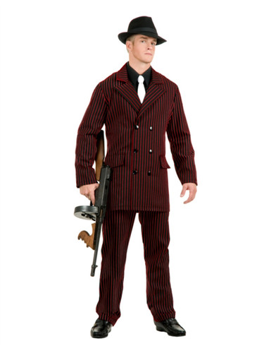 Black and Red Gangster Suit