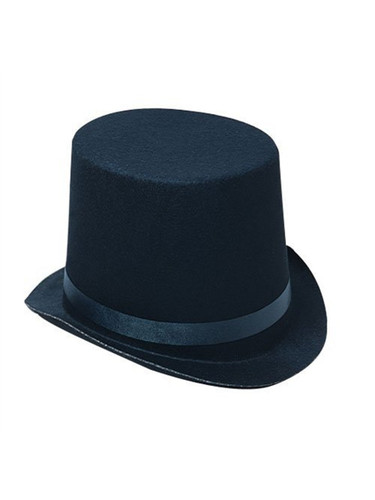 Deluxe Black Magician Butler Formal Costume Top Hat