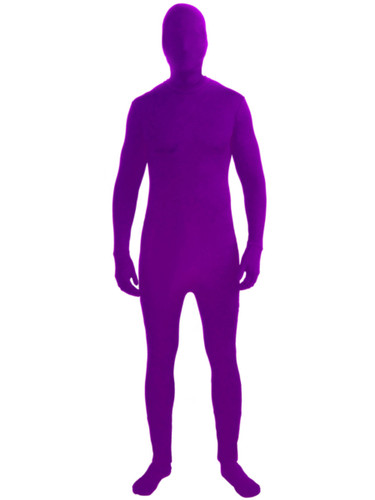 Purple I'm Invisible Kids Zentai Jumpsuit