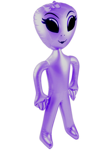 63" Purple Inflatable Girl Alien Decoration