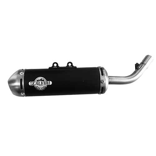 Scalvini Black Exhaust & Silver Tip Silencer | KTM/Husqvarna/Gas Gas 65 ...