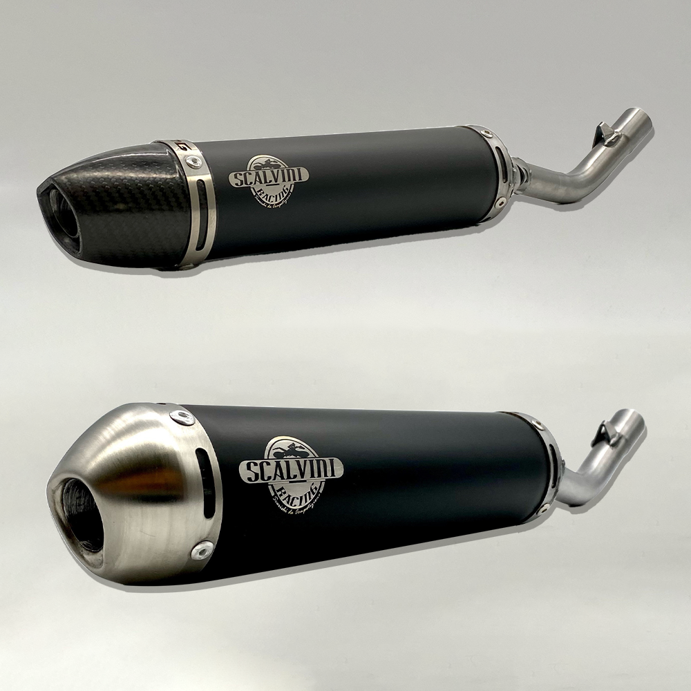 Scalvini | Rear Silencer | SX/TC/125 | 2023 on | Black with Carbon or ...