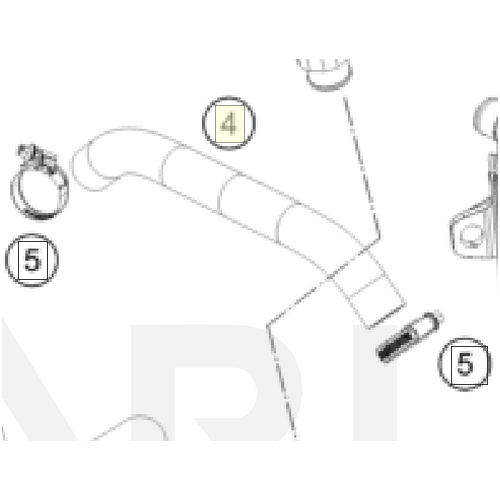 Pre-formed hose radiator left/right (A46035025000) - Judd Racing
