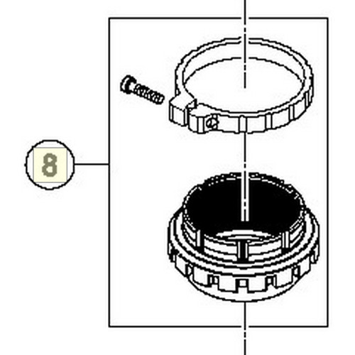 Spring retainer M58,1x2 plastic cpl. (50180991S) - Judd Racing