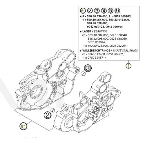 ENGINE CASE CPL. 610 SM MSP (SMS30000033) - Judd Racing