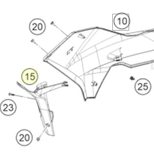 Fuel tank spoiler inner right (A61008024000C1) - Judd Racing