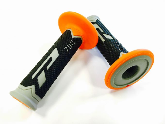 Pro Grip 788 Triple Density Full Diamond Grips Orange/Black - Judd Racing