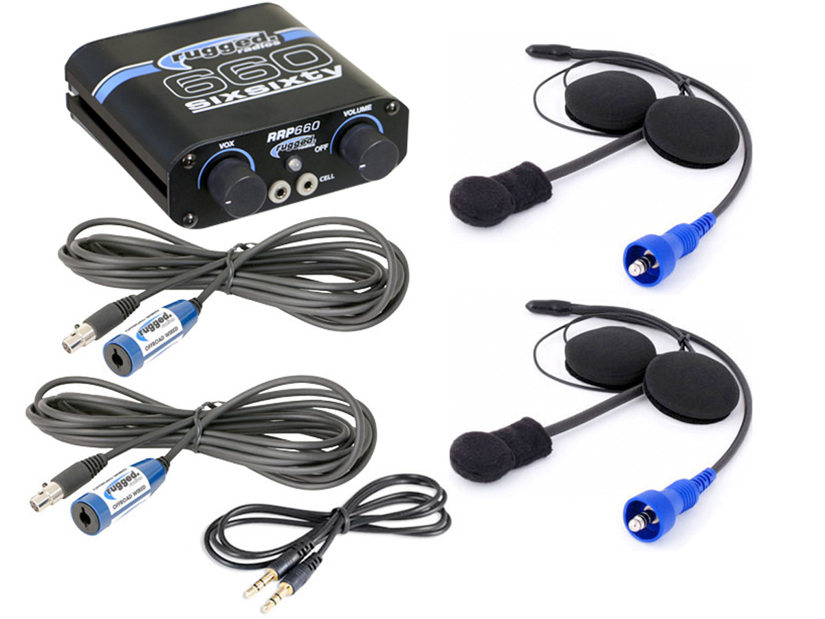 Rugged Radios Rrp660 2 Place Intercom System With Helmet Kits