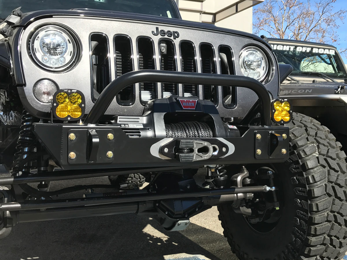 Ultra Clearance JK Lo-Pro Winch Guard Front Bumper - Aluminum ...