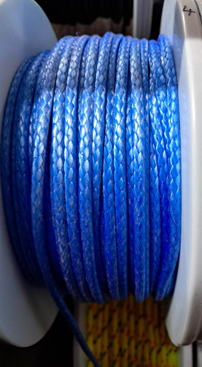 Rope 4mm Single Braid - Dyneema - Blue (per metre) - Goose Marine