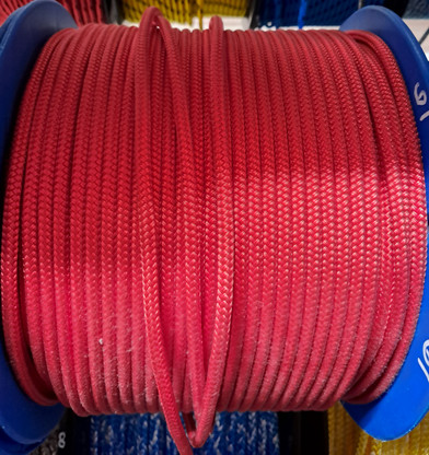 Rope 6mm Double Braid - Polyester - solid red (per metre) - Goose Marine