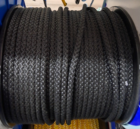 Rope 6mm Double Braid - Polyester - Black (per metre ) - Goose Marine