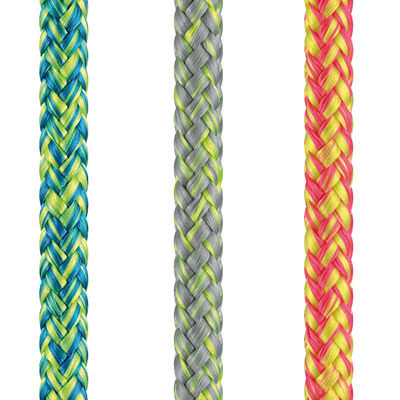 Rope 5mm Double Braid - Polyester - Neo Yellow/Silver (per metre ...