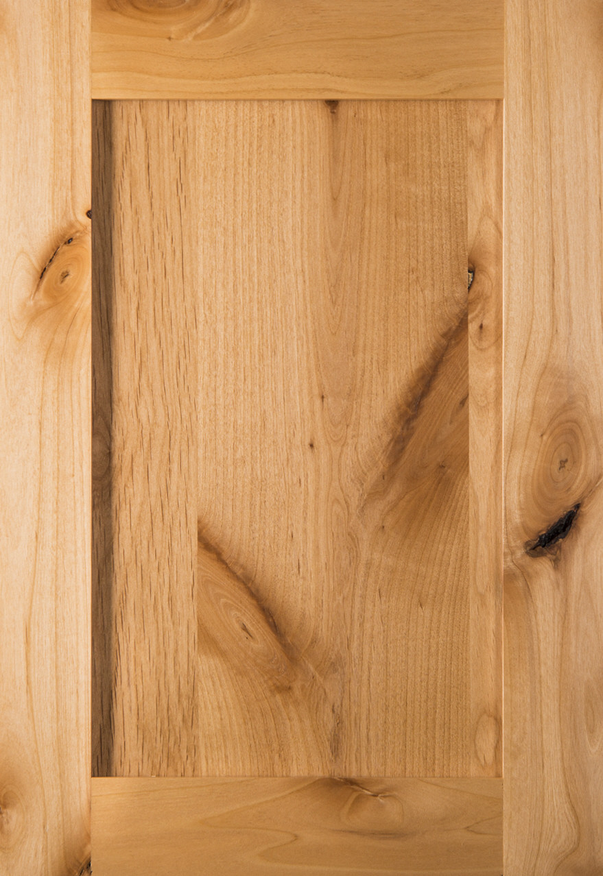 Shaker Rustic Alder Custom Cabinet Door With Clear Coat