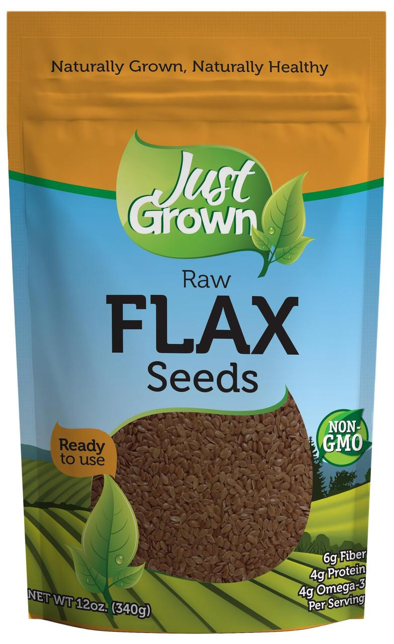 Just Grown Raw Flax Seeds, 12 oz. - Whole And Natural