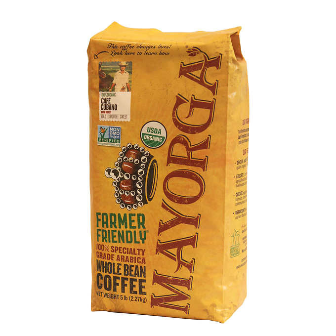 Mayorga Organic Coffee Bean Cafe Cubano, 5 lb - Whole And Natural